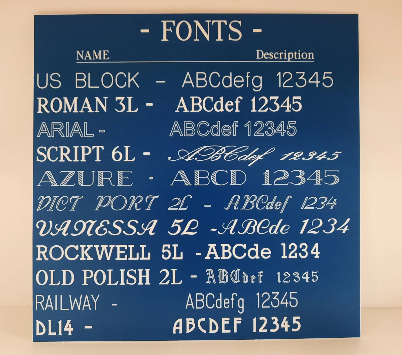 Engraved Plastic Sign 8x10 Custom Made Any Text - Etsy