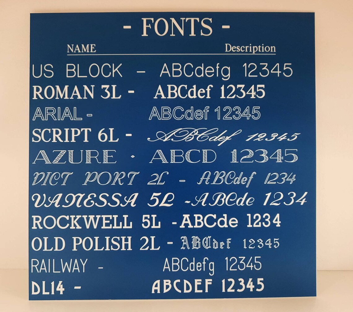 5x7 Engraved Plastic Sign. Custom Made Sign Label. - Etsy