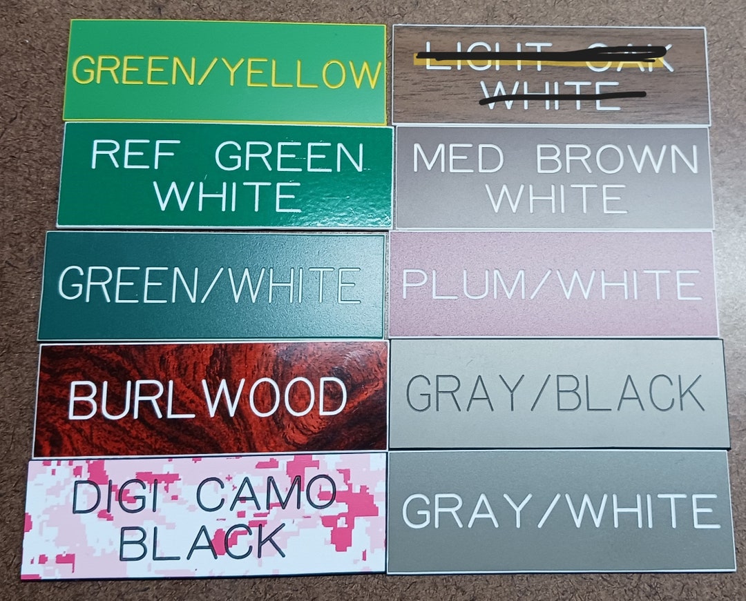 1x3 Custom Engraved Personalized Plastic Sign Tag. - Etsy