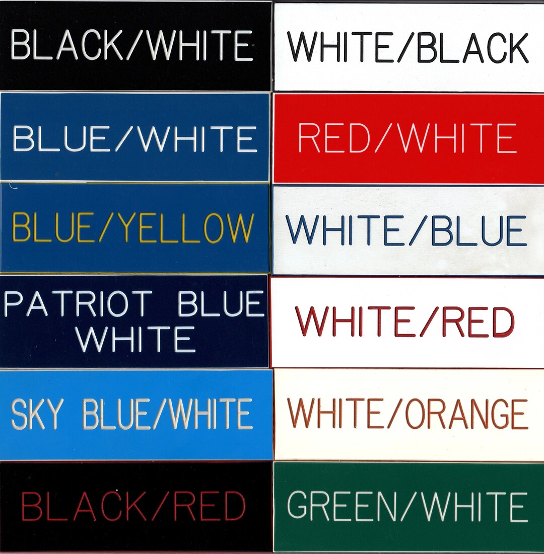 Custom Engraved Plastic Tag. Sign. Wall. Label. 1x3 - Etsy