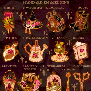 GREEN WITCH BACKPACK. Hard Enamel Pin. Witchy Pin. Autumn Enamel Pin ...