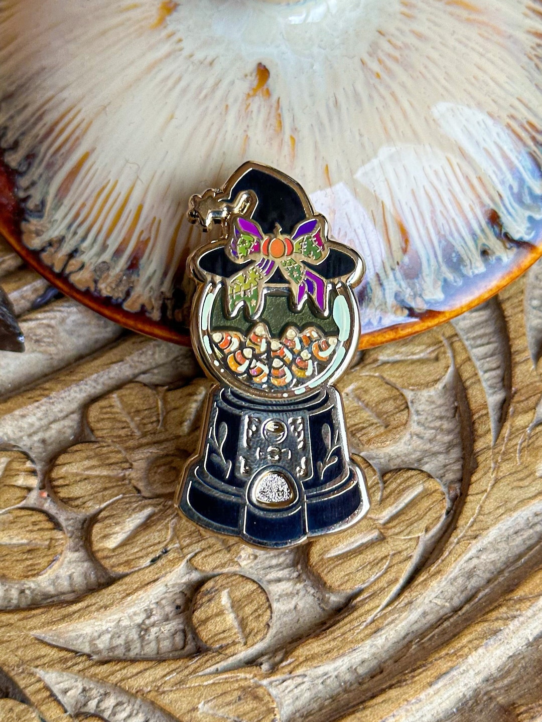 CANDY CORN DISPENSER. Enamel Pin. Hard Enamel Pin. Witchy Pin. Candy ...