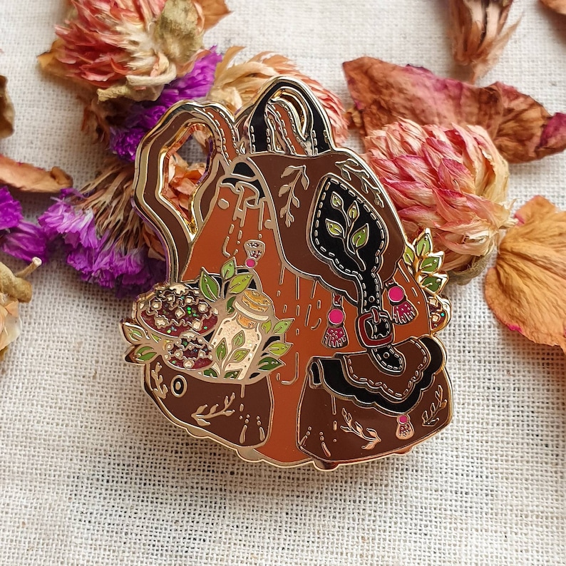 GREEN WITCH BACKPACK. Hard Enamel Pin. Witchy Pin. Autumn | Etsy Australia