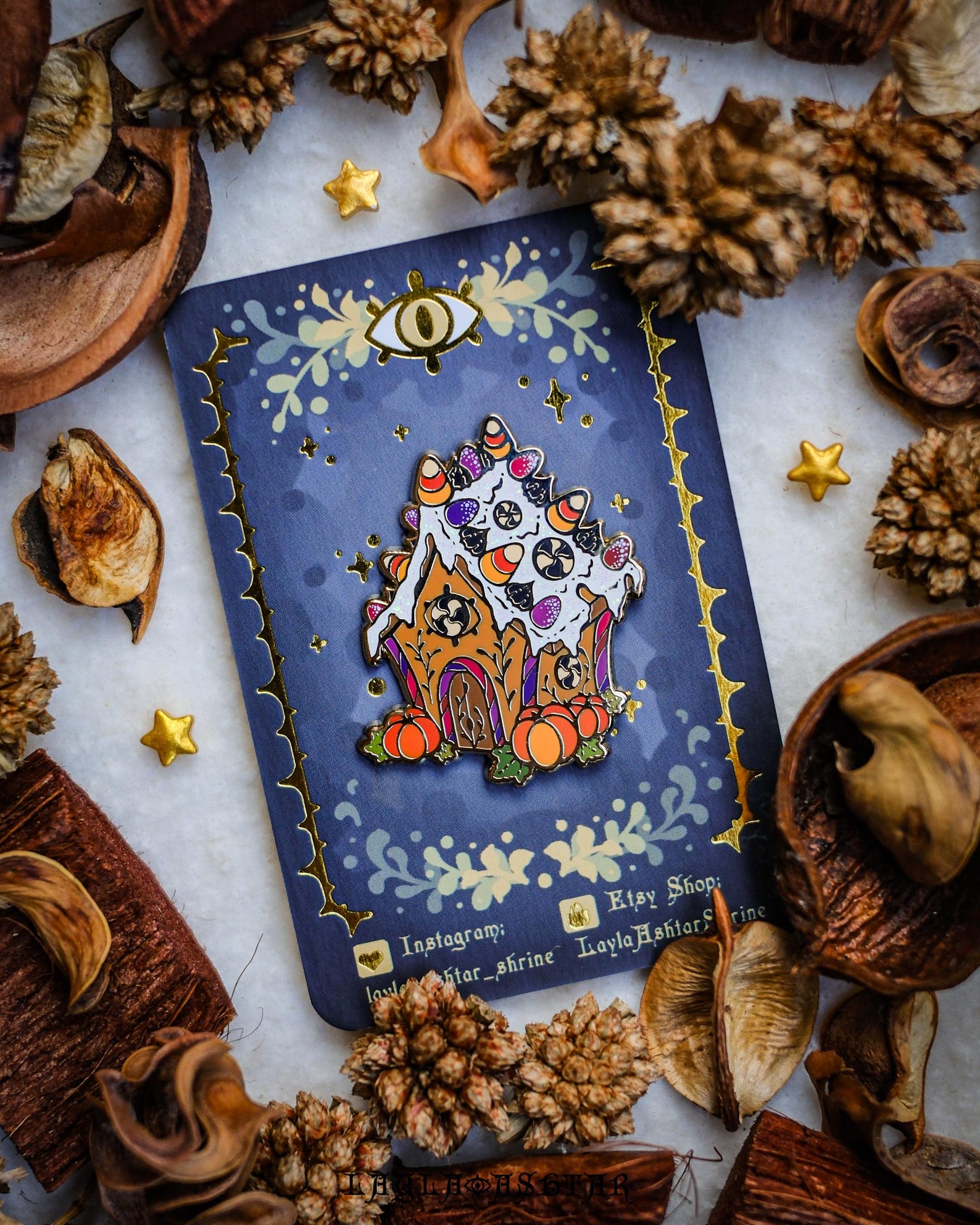SPOOKY GINGERBREAD HOUSE. Enamel Pin. Hard Enamel Pin. Witchy Pin ...