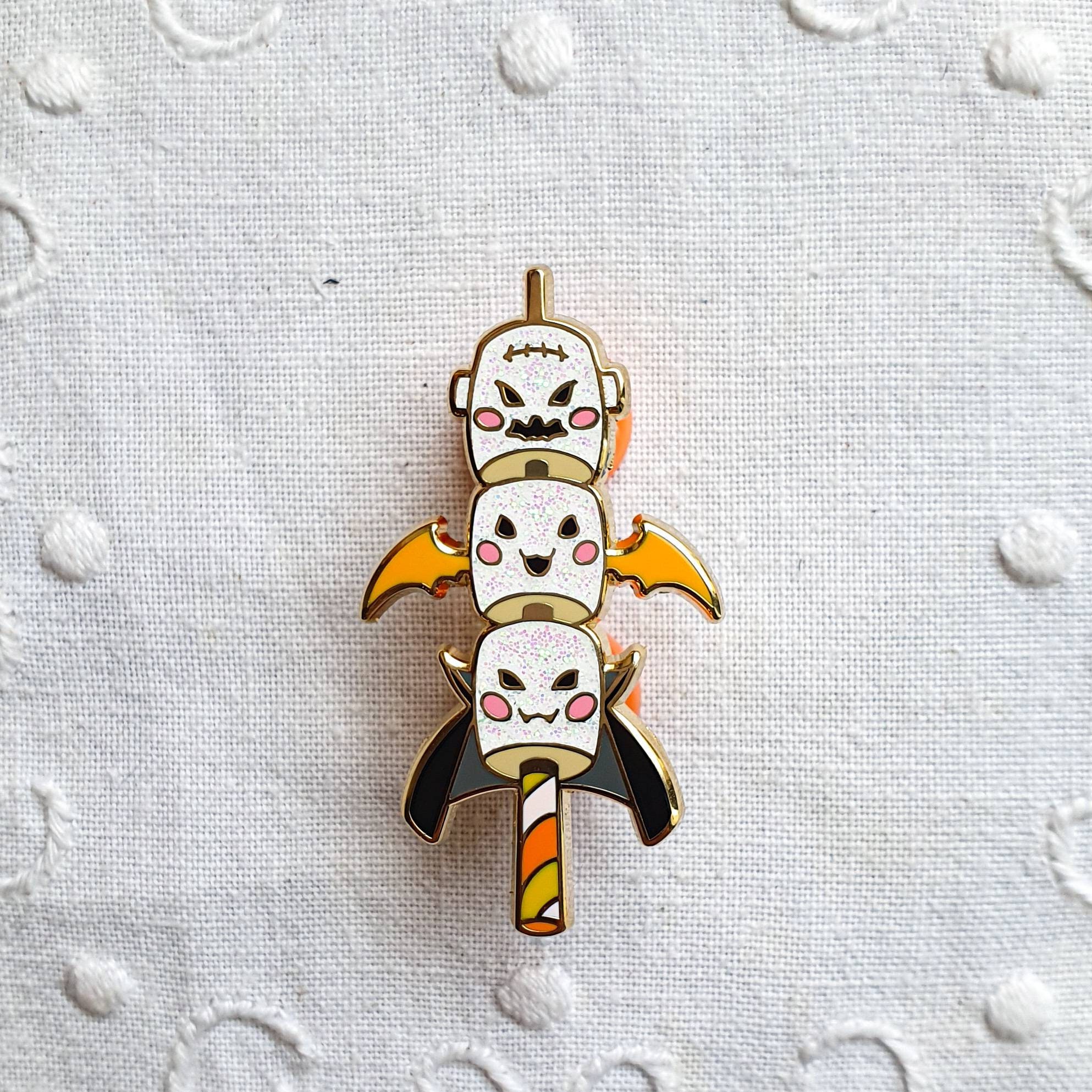 Spooky Halloween Collection. Black Variant. Gold Enamel Pin - Etsy