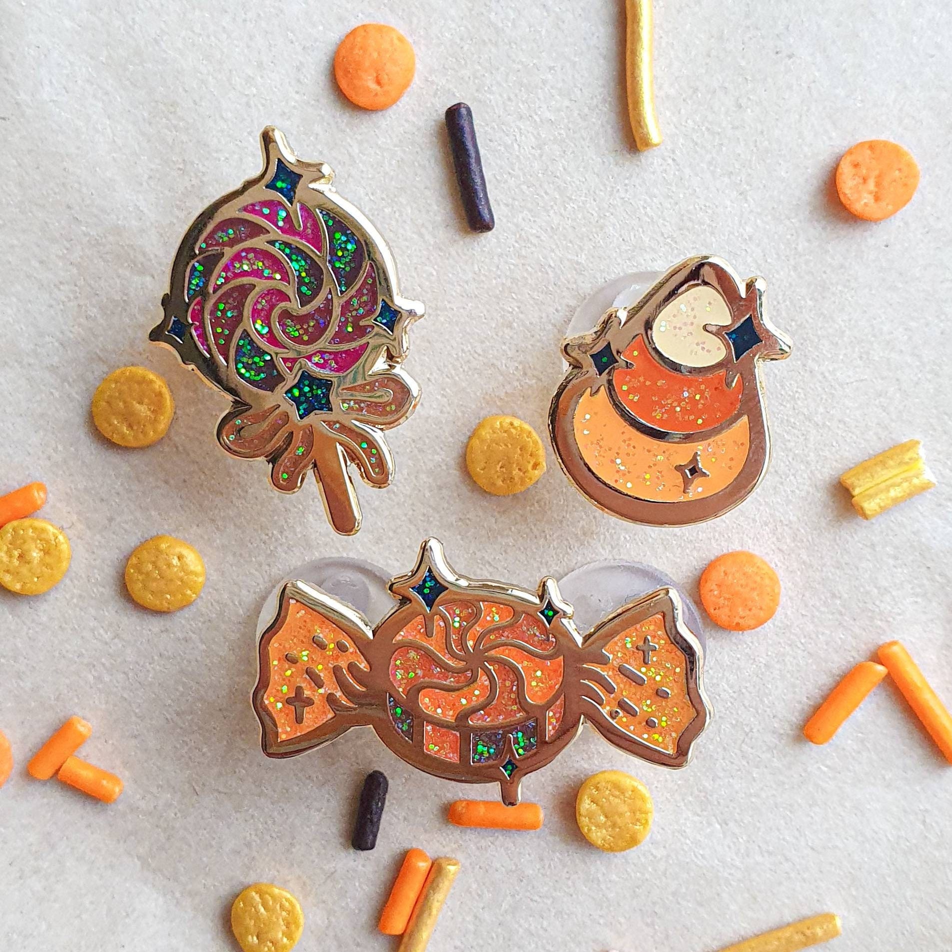 SPOOKY CANDIES Mini Enamel Pins. Hard Enamel Pin. Witchy Pin. - Etsy