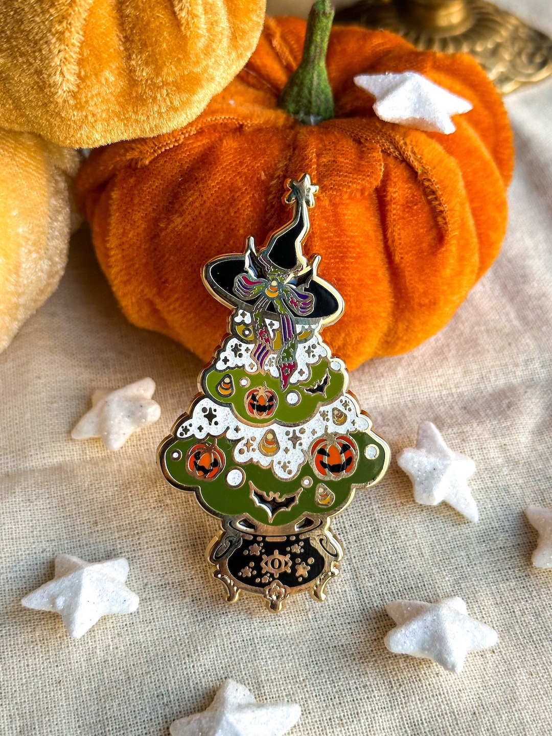 CHRISTMAS TREE. Enamel Pin. Hard Enamel Pin. Witchy Pin. Candy Corn ...