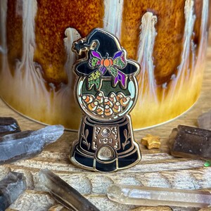 CANDY CORN DISPENSER. Enamel Pin. Hard Enamel Pin. Witchy Pin. Candy ...