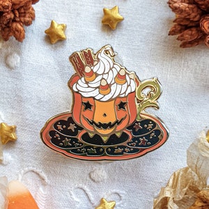 SPOOKY TEA SET Mini Enamel Pins. Hard Enamel Pin. Witchy Pin. Teapot ...