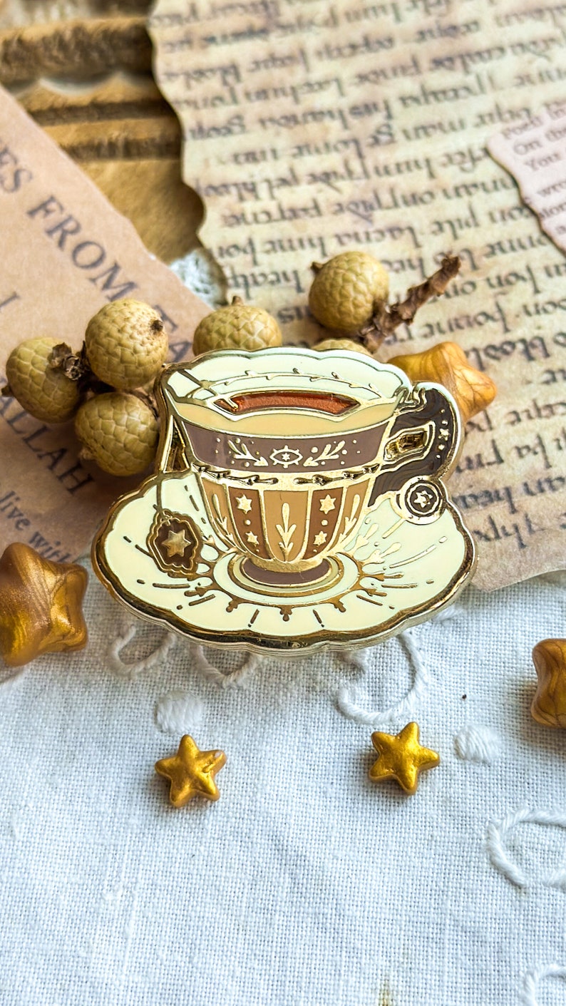 BOOKISH TEA SET Mini Enamel Pins. Hard Enamel Pin. Witchy Pin. Teapot ...