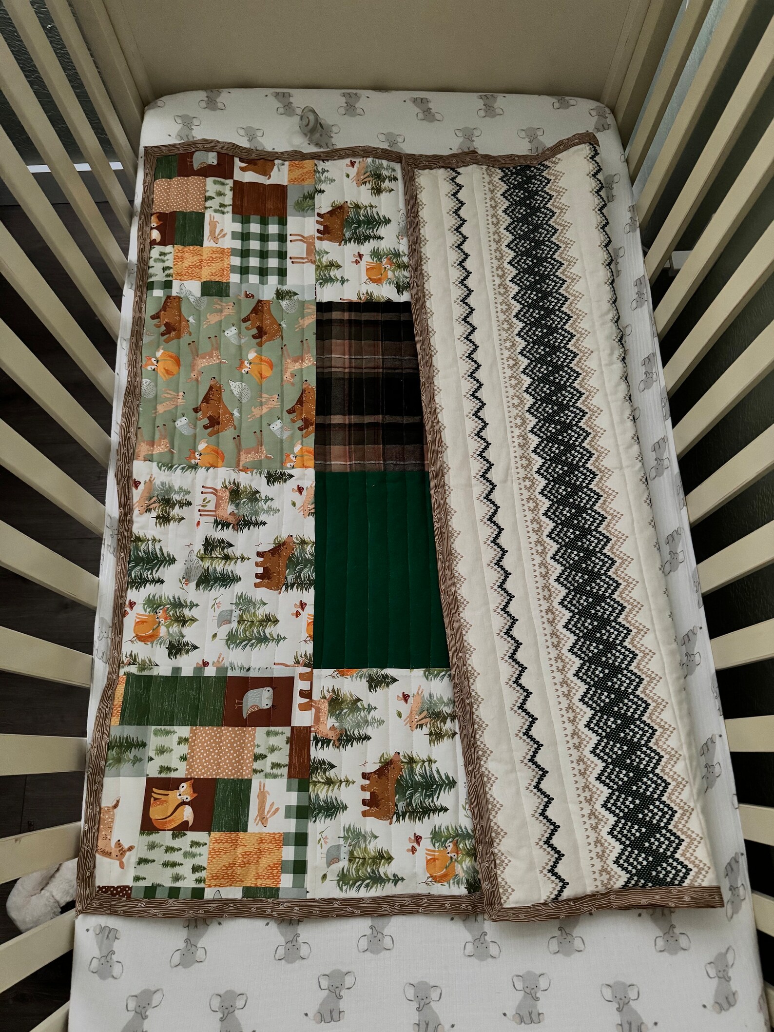 Woodland Creatures Quilt Baby Blanket - Etsy