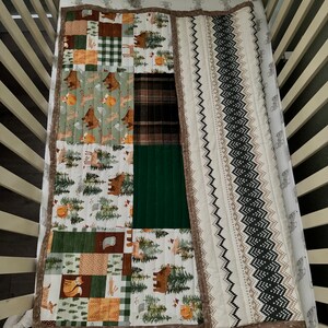 Woodland Creatures Quilt Baby Blanket - Etsy
