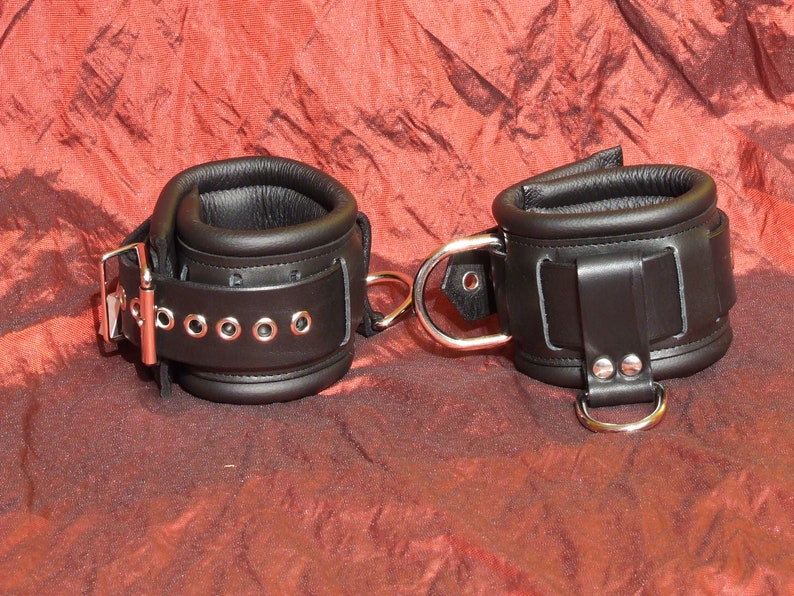 Extra width: leather F U S S shackles 80 mm wide genuine | Etsy