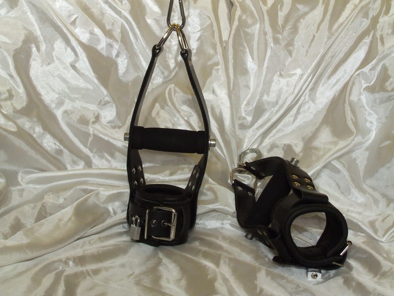 Premium leather hand hanging shackles soft padded very | Etsy