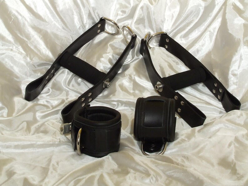 Premium leather hand hanging shackles soft padded very | Etsy