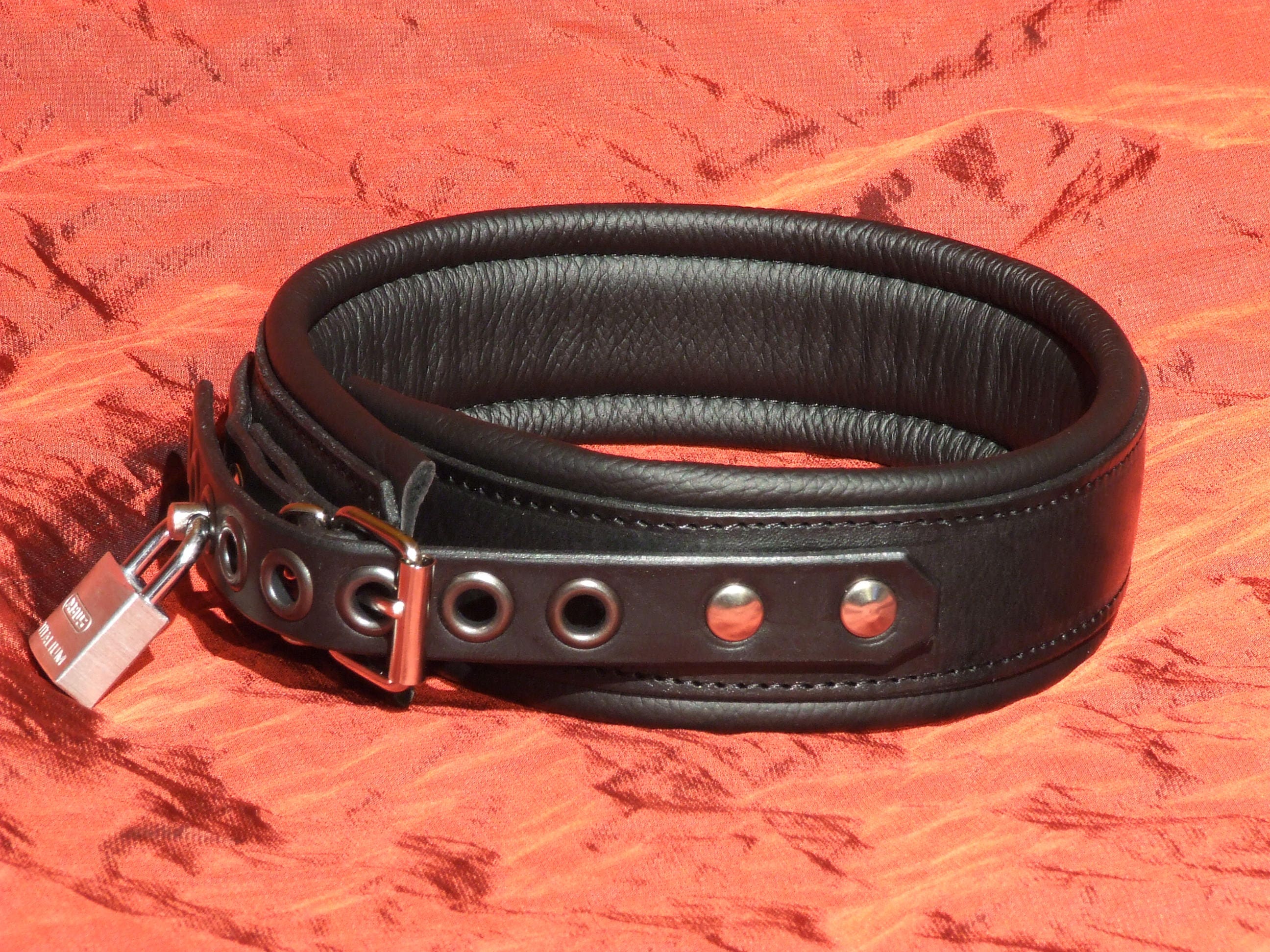 Leather Collar Ring of O Genuine Leather Soft Padded | Etsy