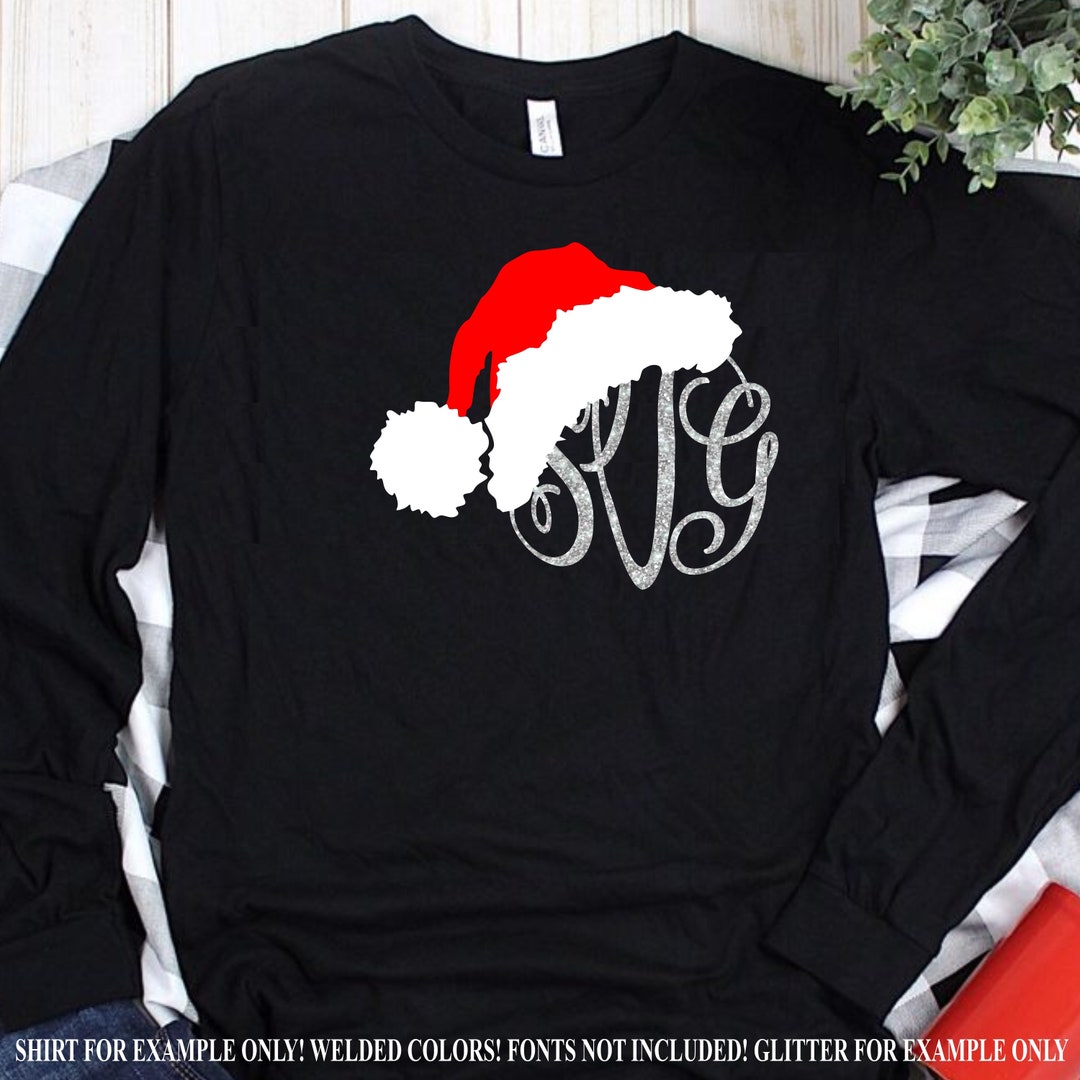 Santa Claus Hat SVG, Christmas Cut File, Santa Svg, Kid Shirt Design ...