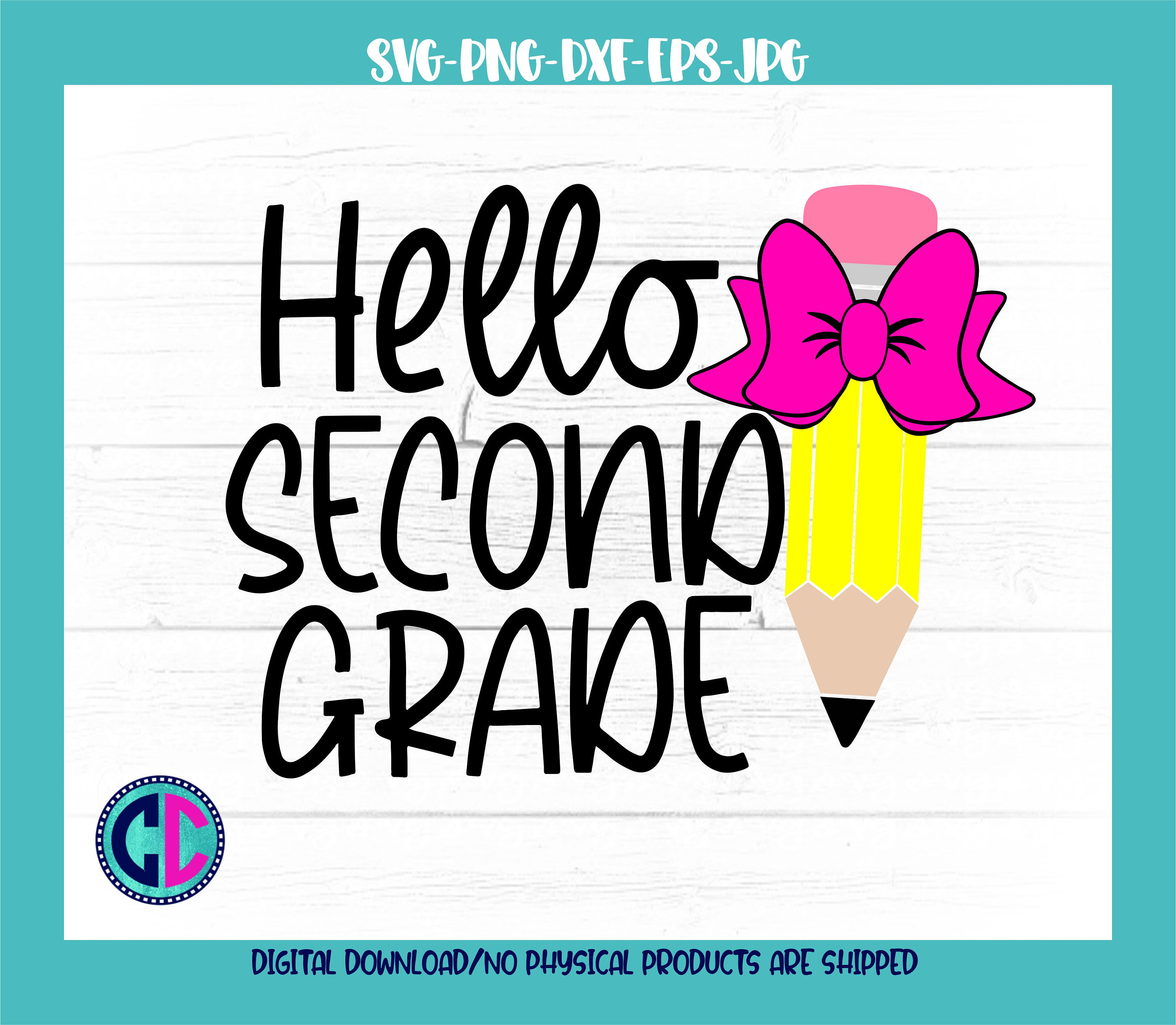 Hello 2nd Grade Svg Pencil Svg School Svg Second Grade Svg - Etsy