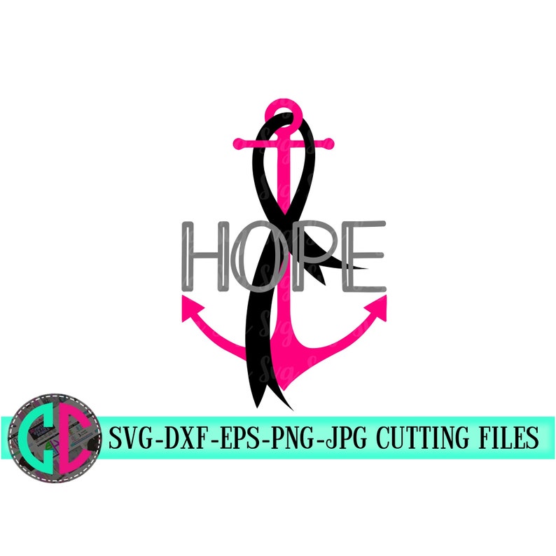 Breast Cancer Svg Hope Anchor Svg Cancer Survivor Svg Pink - Etsy