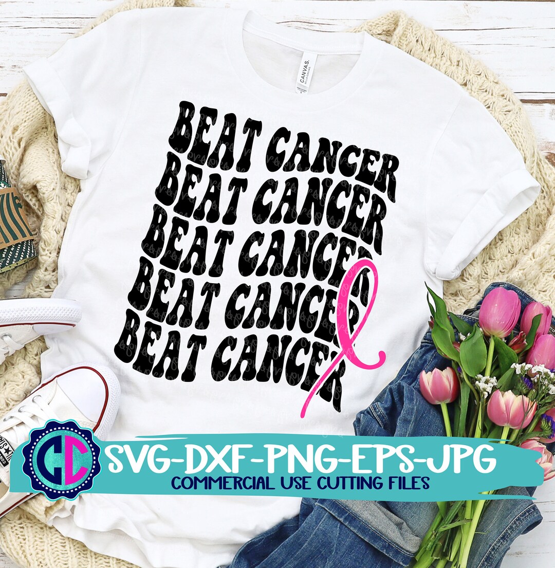 Breast Cancer Svg, Beat Cancer Svg, Cancer Ribbon Svg, Cancer Svg ...