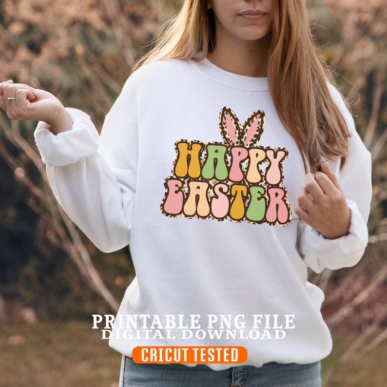 Happy Easter Png Retro Png Vintage Png Leopard Cheetah - Etsy
