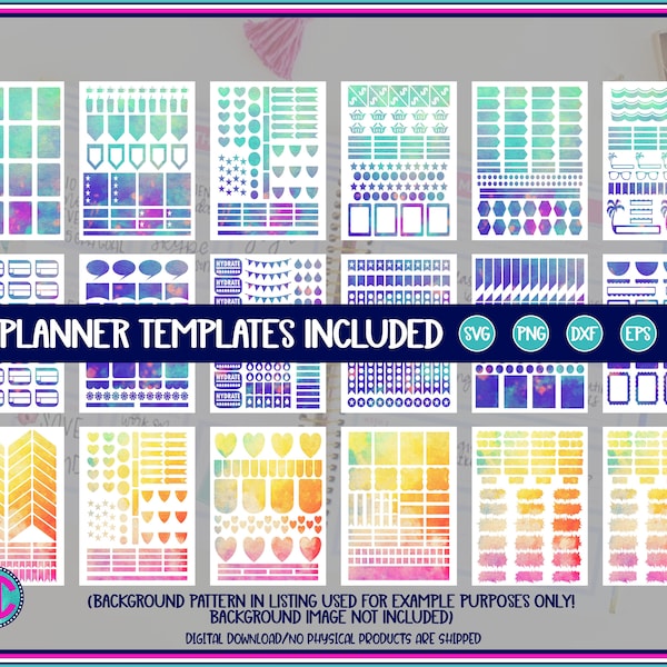 Happy Planner Svg Template - Etsy