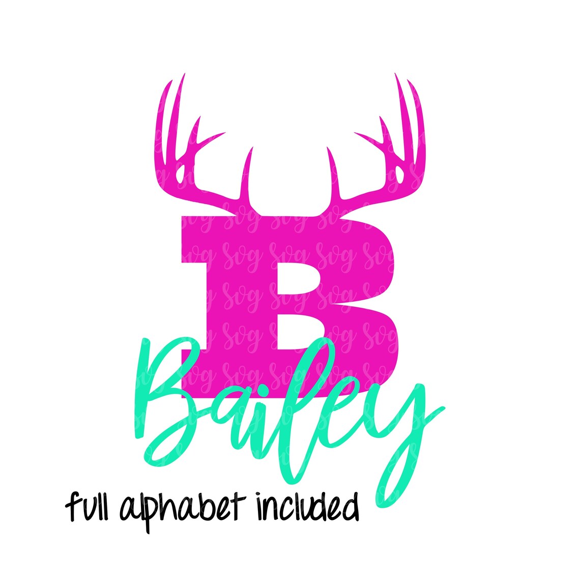 Deer Antler Fonthunting Font Svgfontsdeer Hunting Deer - Etsy