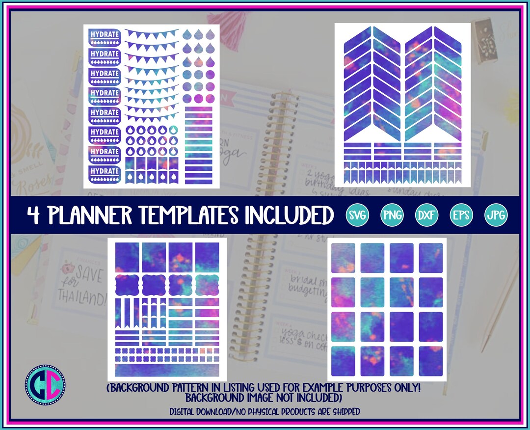 Planner Template Bundle, Planner Stickers Templates, Planner Svg Bundle ...