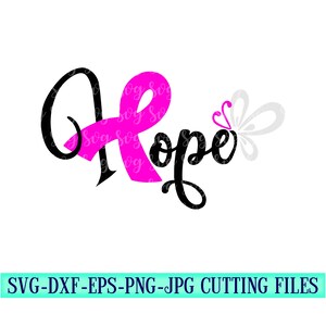Breast Cancer Svg, Cancer Hope Butterfly Ribbon SVG, Awareness Svg ...