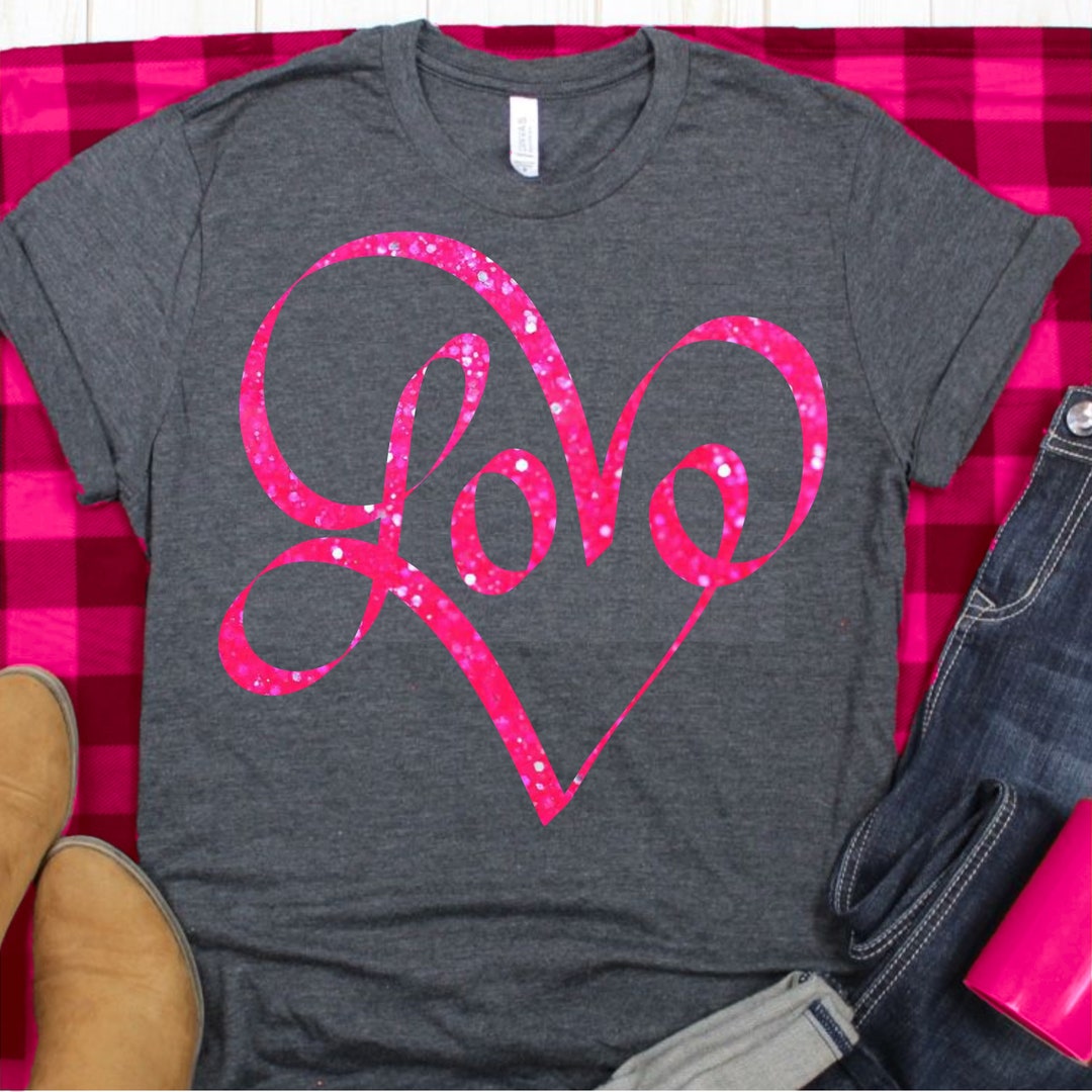 Vintage Retro Love Heart SVG Design Romantic Digital Art for Crafts ...