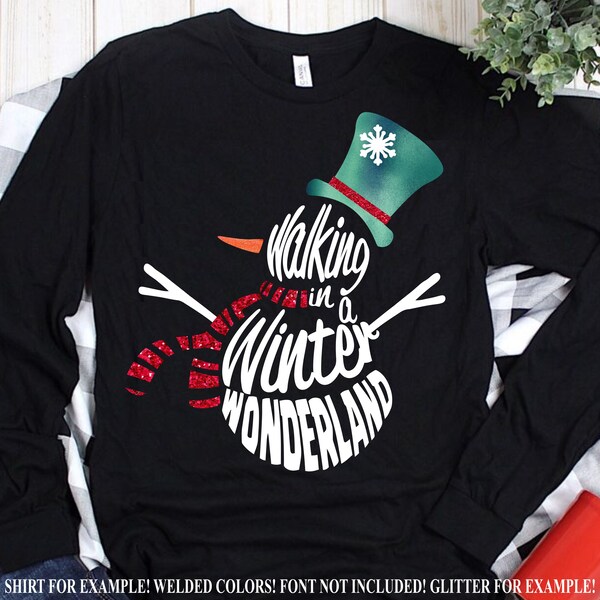 Walking in a Winter Wonderland Snowman Svg - Etsy Canada