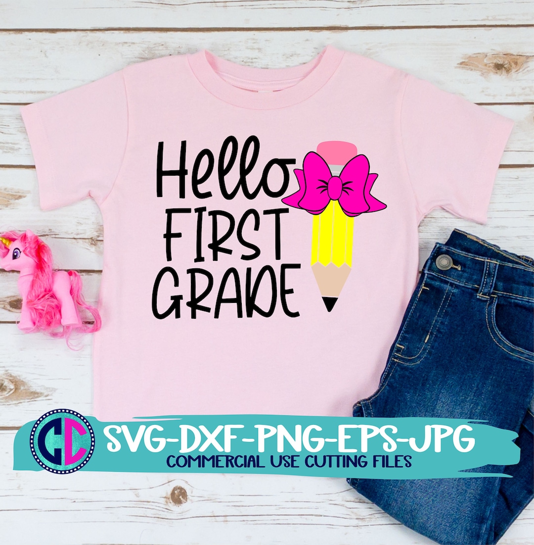 Hello 1st Grade Svg Pencil Svg School Svg First Grade Svg - Etsy Australia