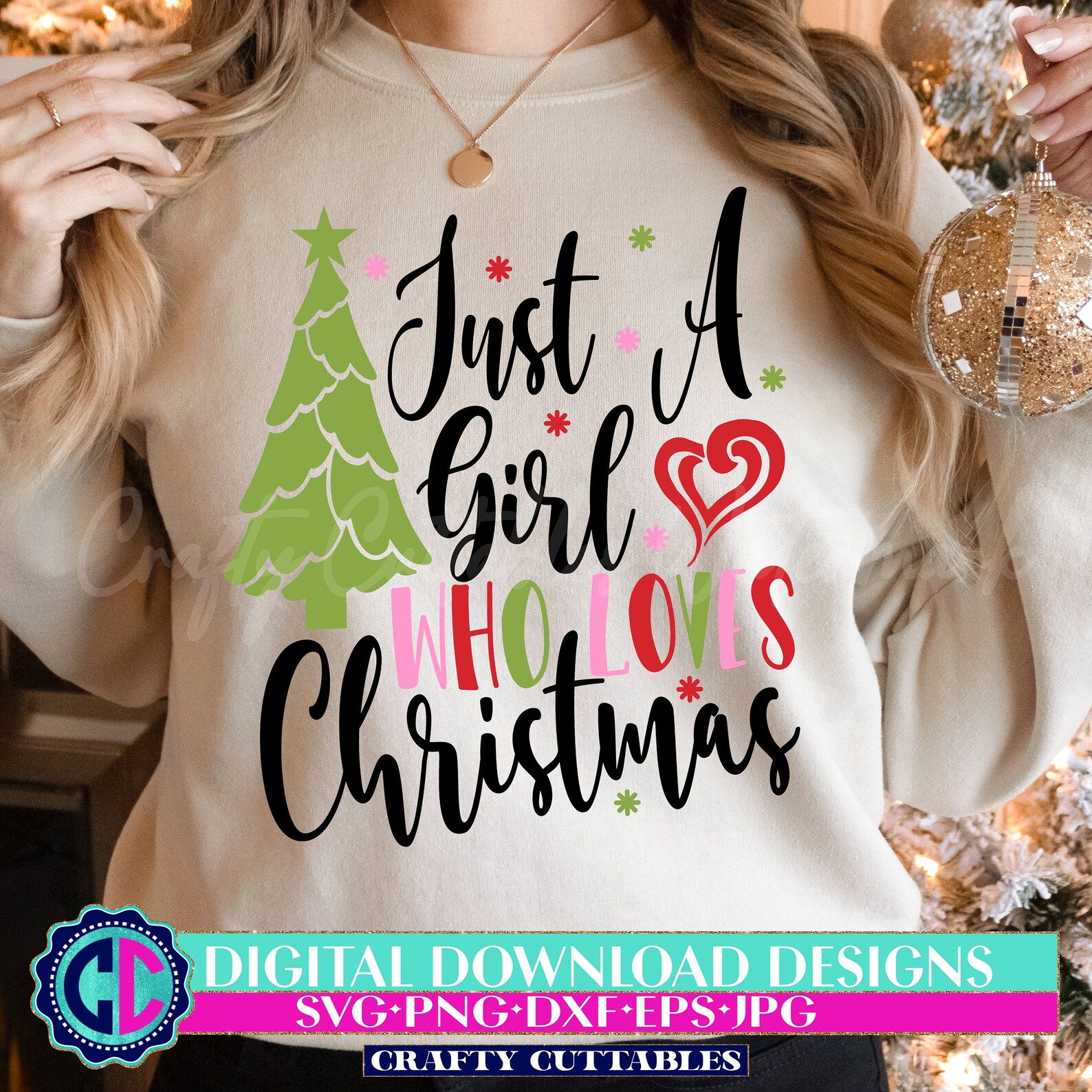 Just a Girl Who Loves Christmas SVG Cutting File Christmas - Etsy