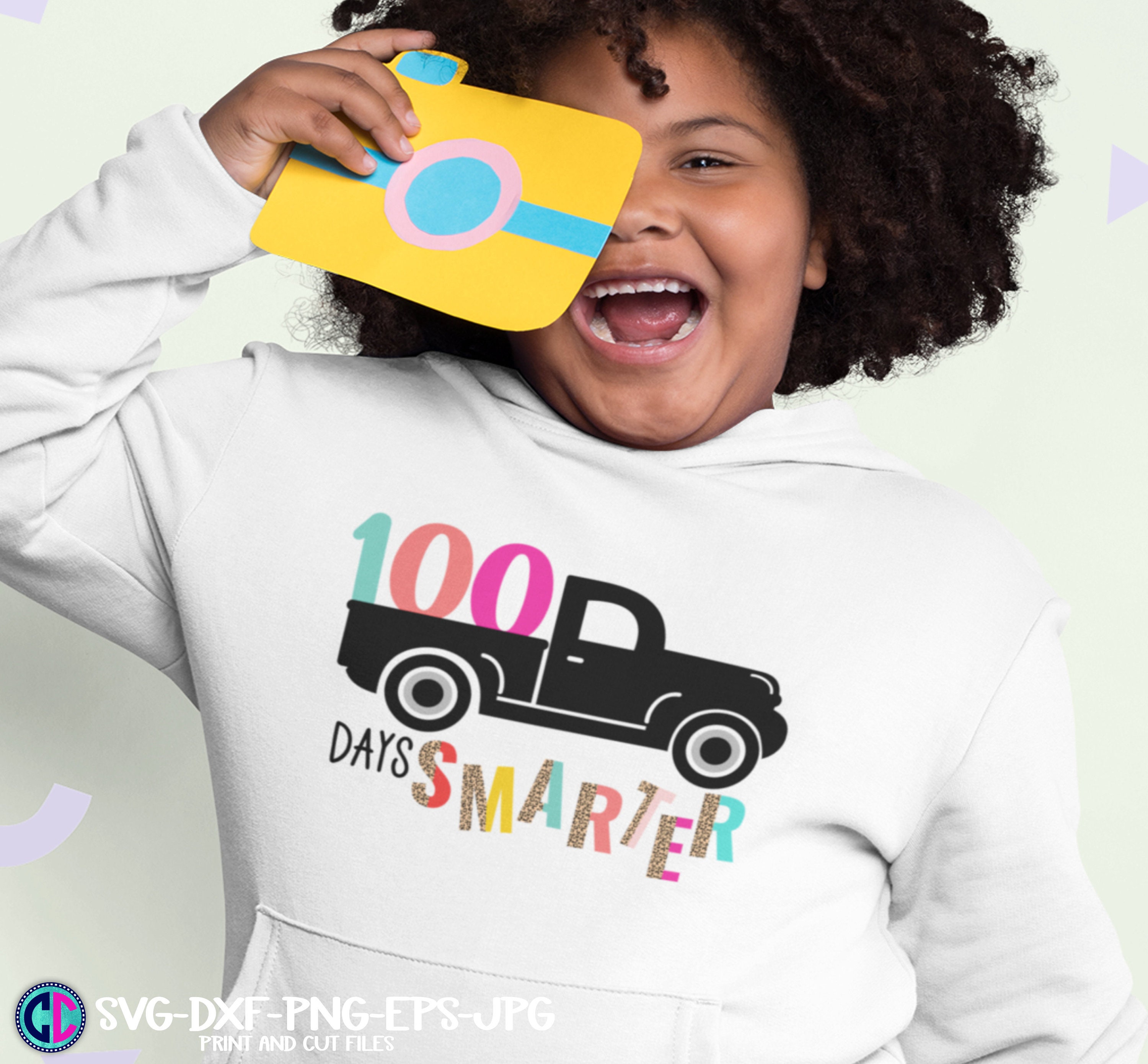 School Svg 100 Days Smarter Svg Vintage Truck 100 Days Svg | Etsy