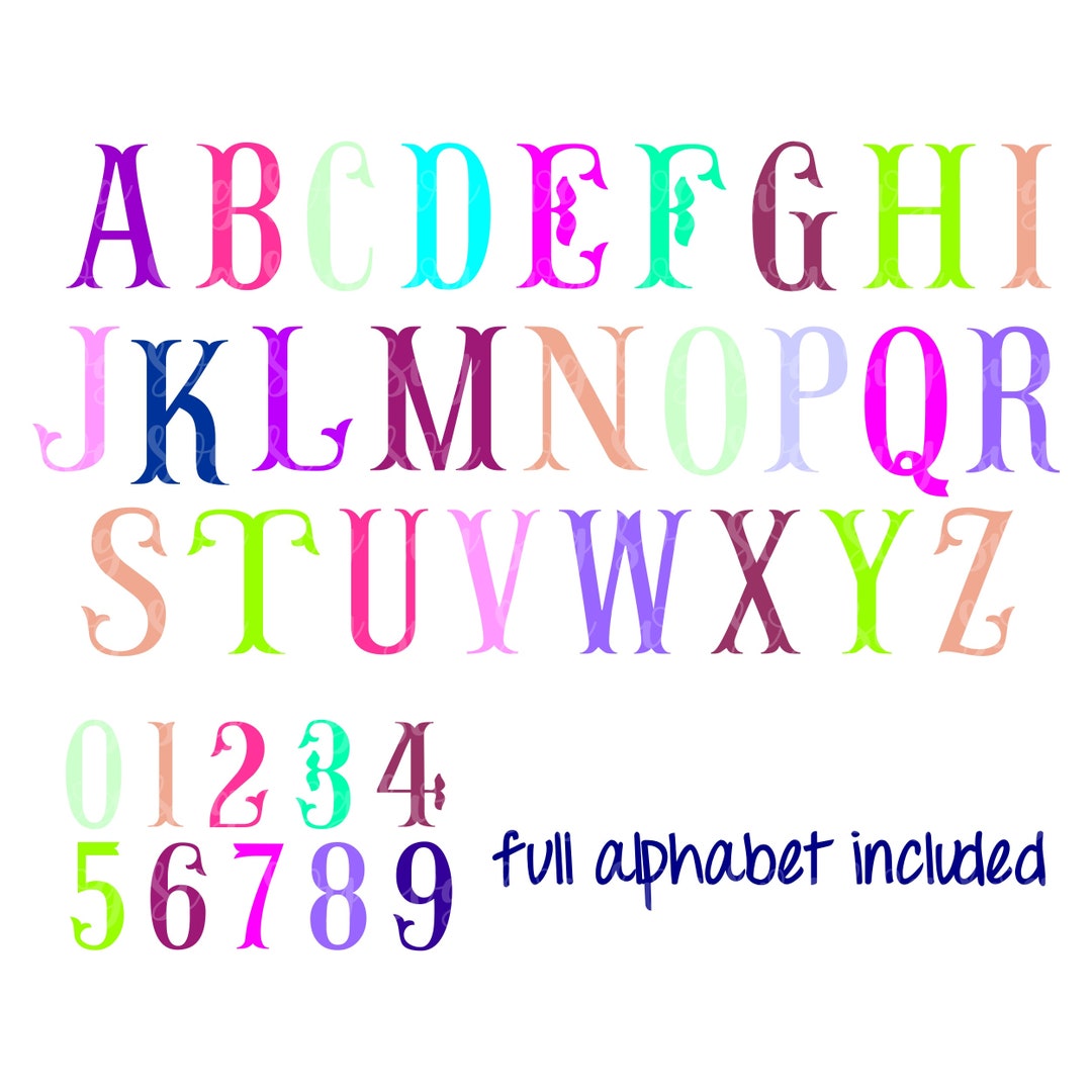 Gifts for Her, Monogram Gift, Fishtail SVG, Fishtail Font Svg, Fishtail ...