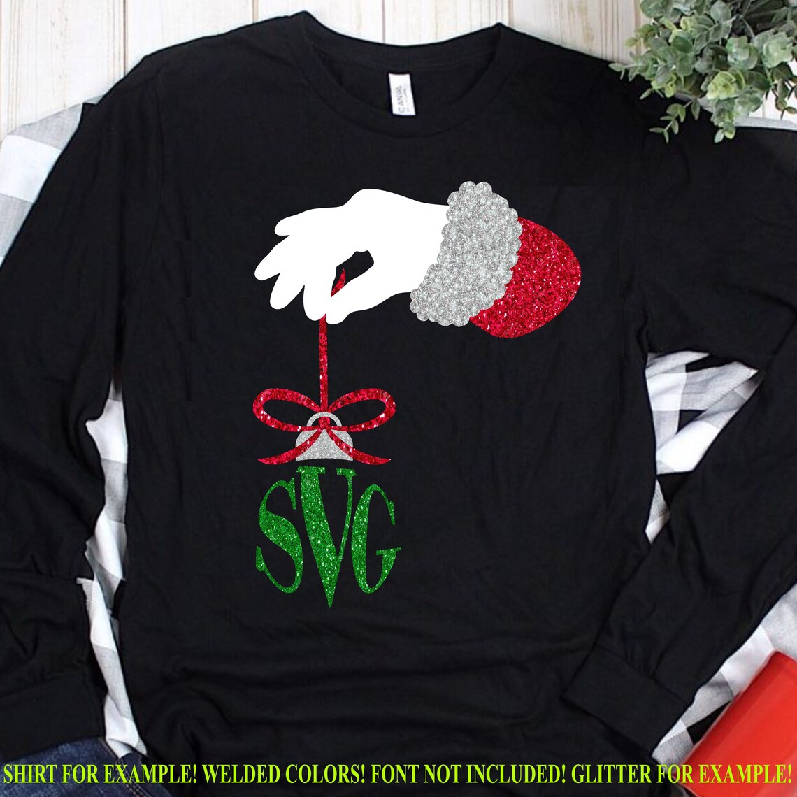 Santa Monogram SVG Santa Svg Santa Hand Svg Santa Svg - Etsy