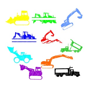 Monogram Construction Svg,construction Trucks,construction Trucks Svg ...