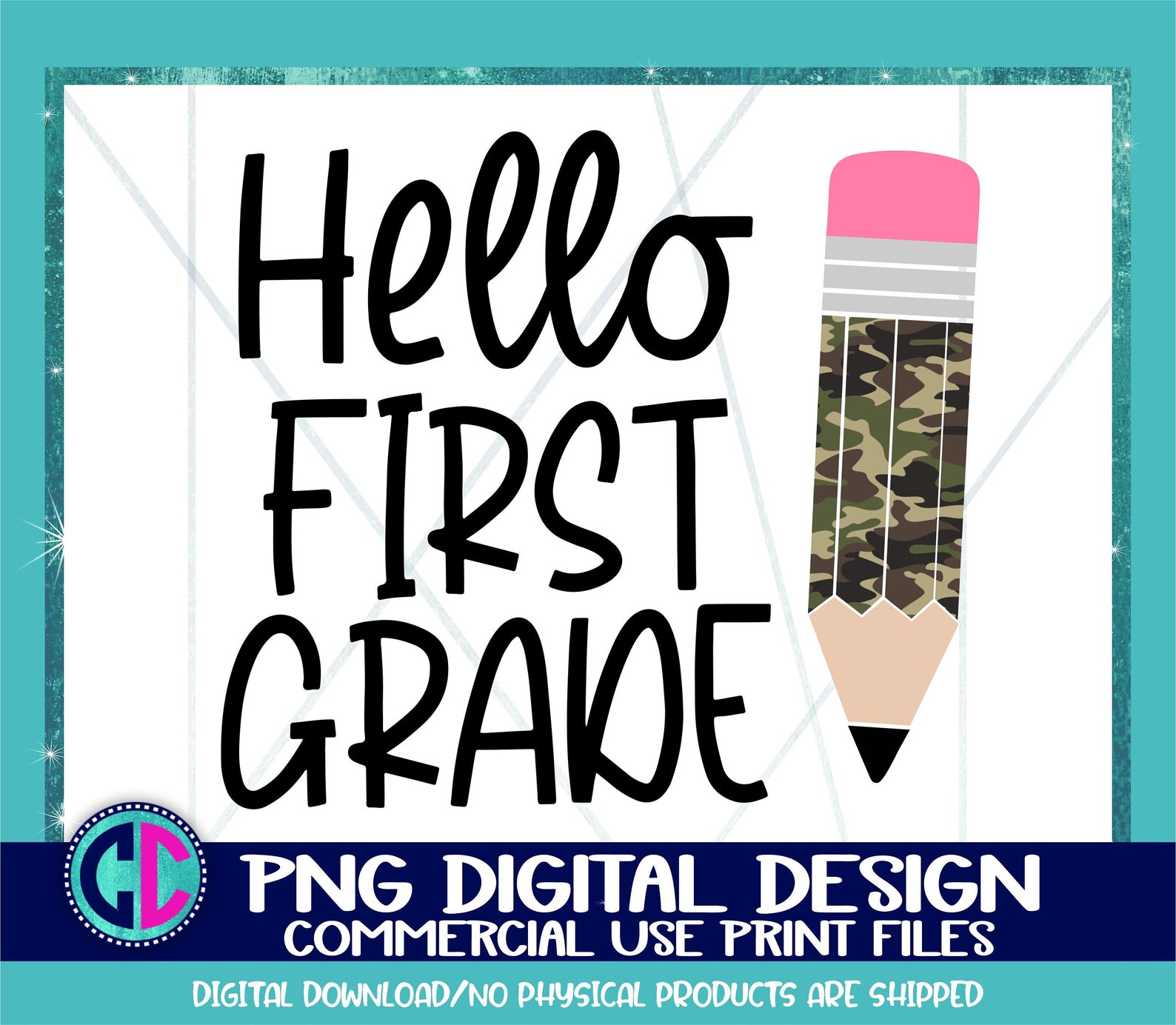 Hello 1st Grade Png Print File for Sublimation or Print | Etsy