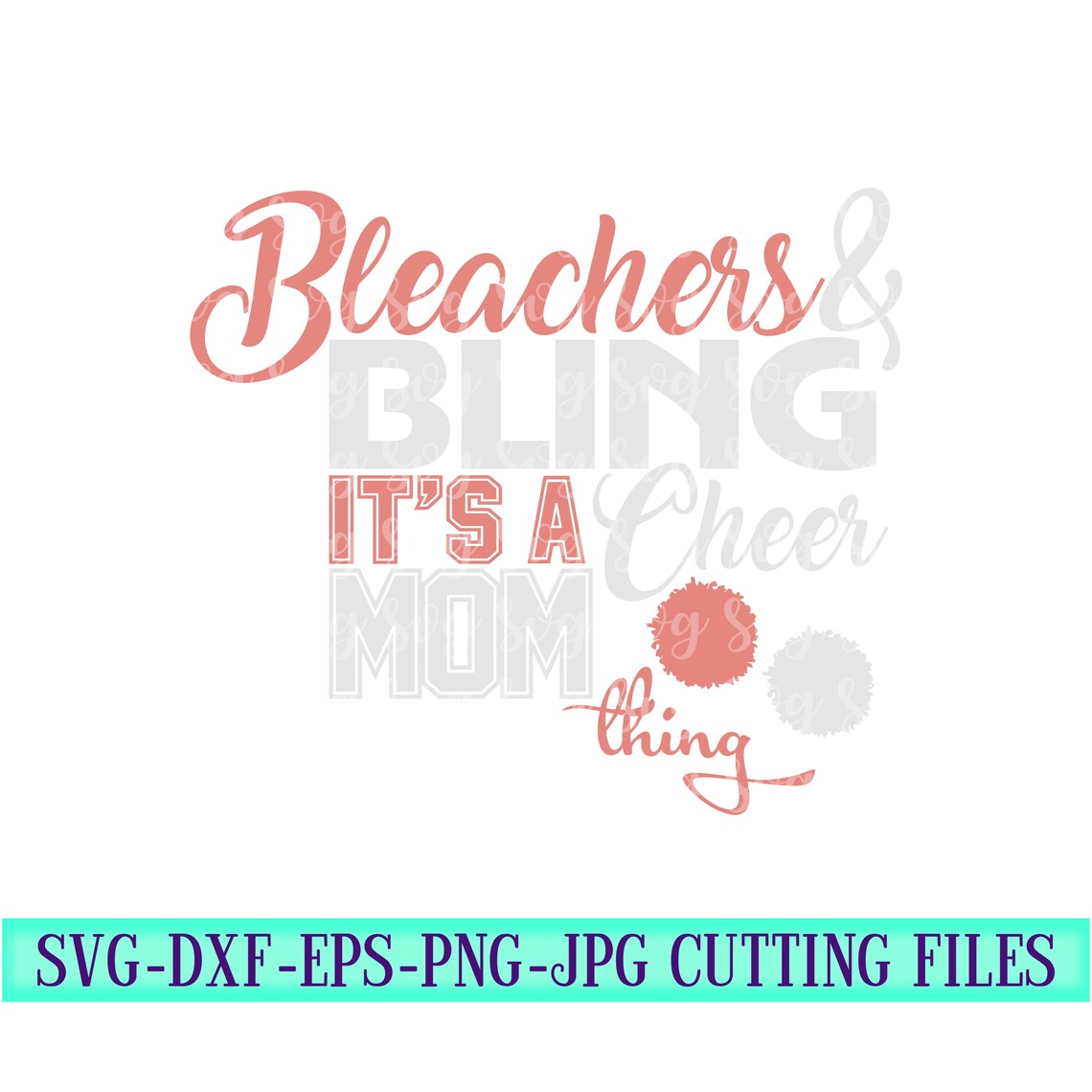 Bleachers Bling Cheer Mom Thing Svgfootball SVG Cheerleading | Etsy