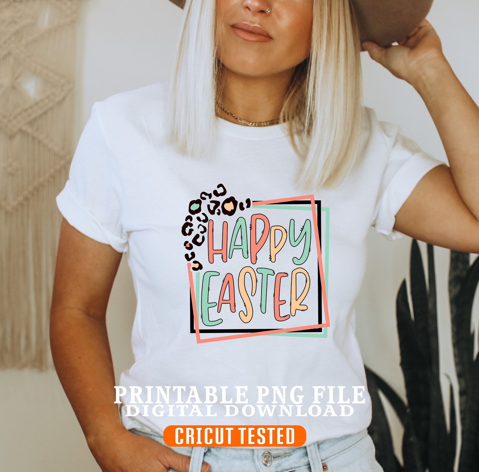 Happy Easter Png, Retro Png, Vintage Png, Leopard, Cheetah, Easter Png ...