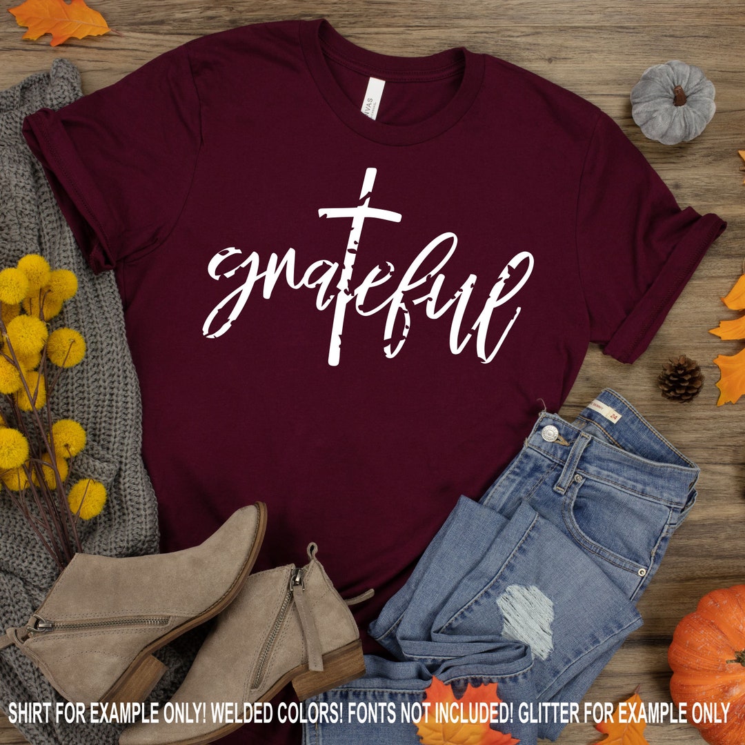 Thanksgiving Svg, Grateful Cross Svg, Cross Svg, Grunge Svg, Fall Svg ...