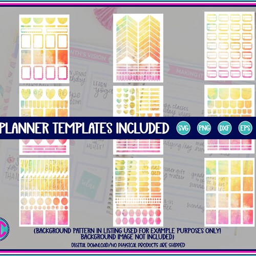 Planner Template Bundle Planner Stickers Templates Planner - Etsy