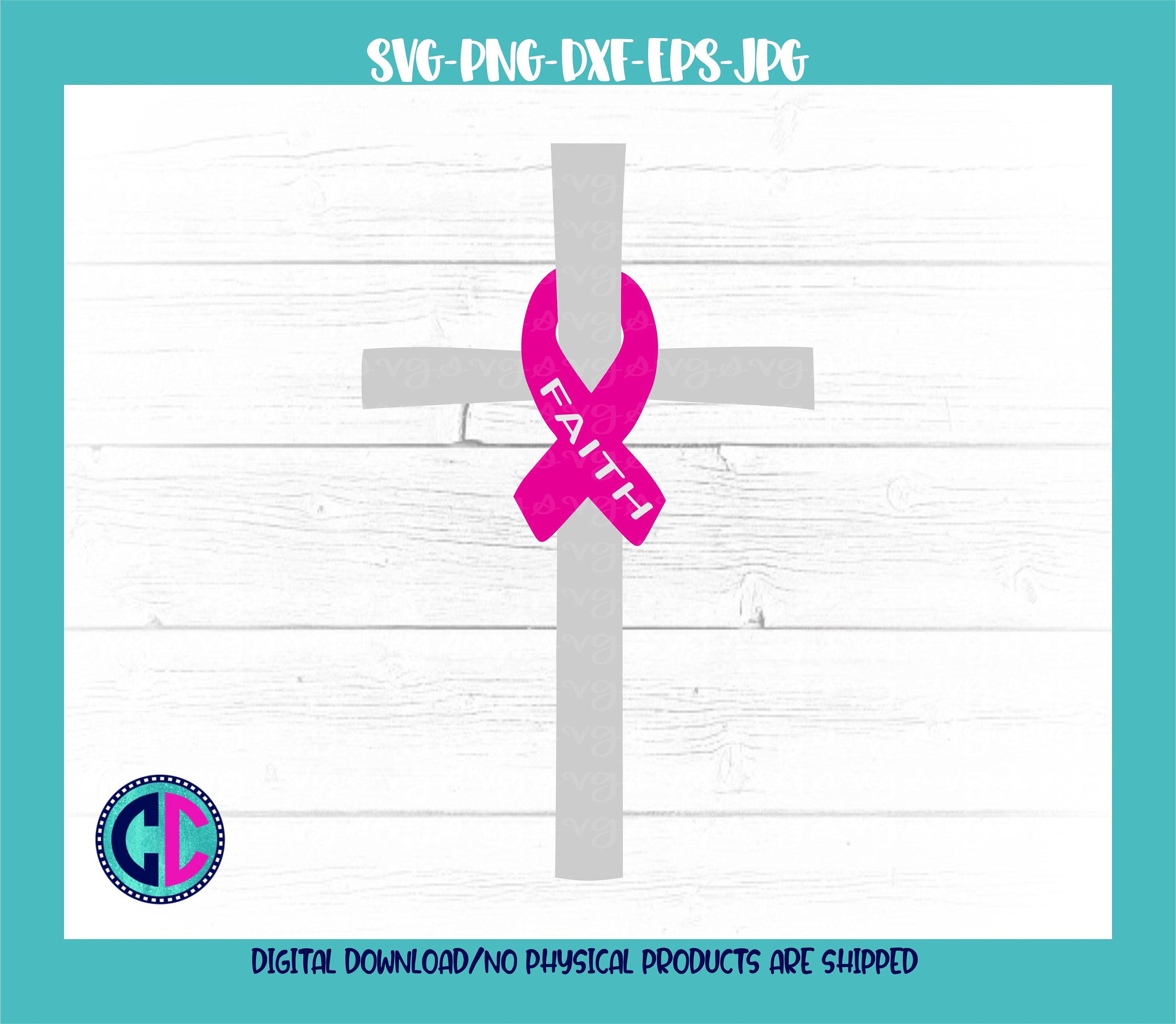 Breast Cancer Svg Cancer Ribbon Svg Faith Cancer Ribbon Svg | Etsy