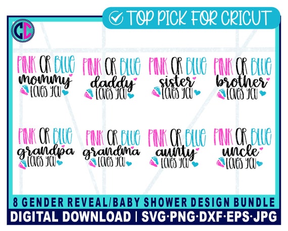 Gender Reveal Bundle Svg Pink or Blue Bundle Svg Baby Gender - Etsy