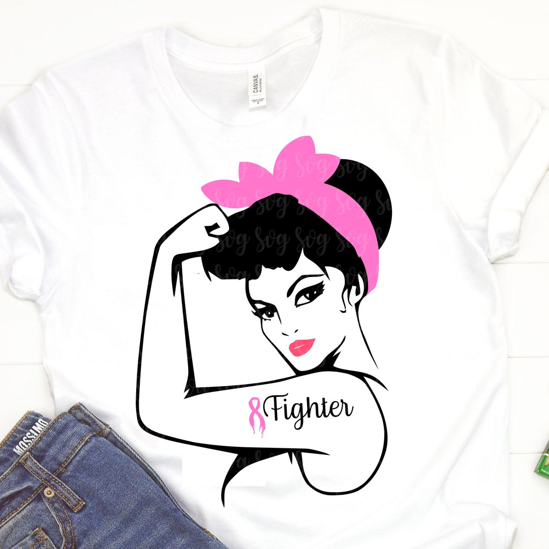 Breast Cancer Svg, Riveter Cancer Svg, Cancer Fighter Svg, Awareness ...