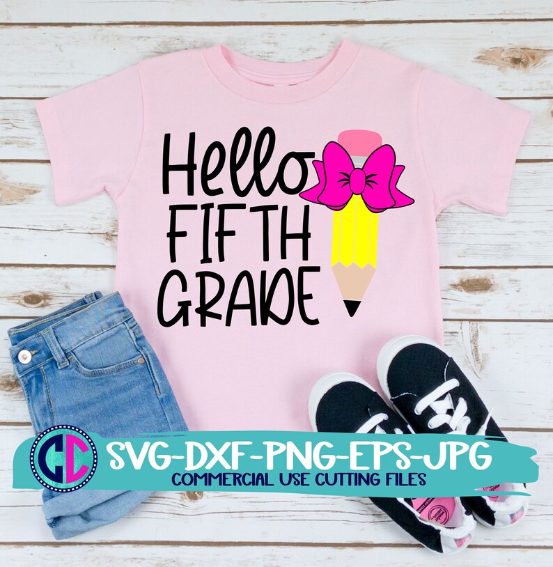 Hello 5th Grade Svg Pencil Svg School Svg Fifth Grade Svg - Etsy
