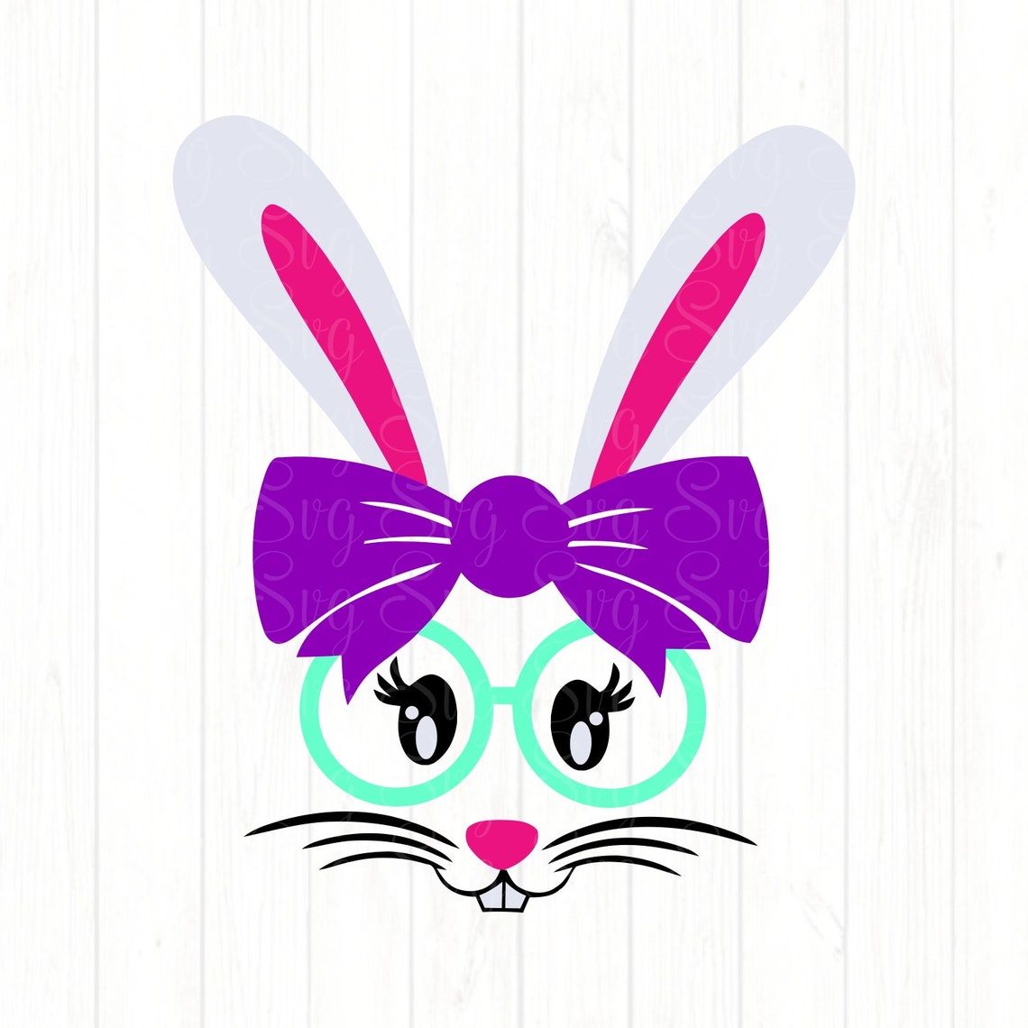 Nerd Bunny svgBunny svgGlasses svgNerd svgEaster Bunny | Etsy