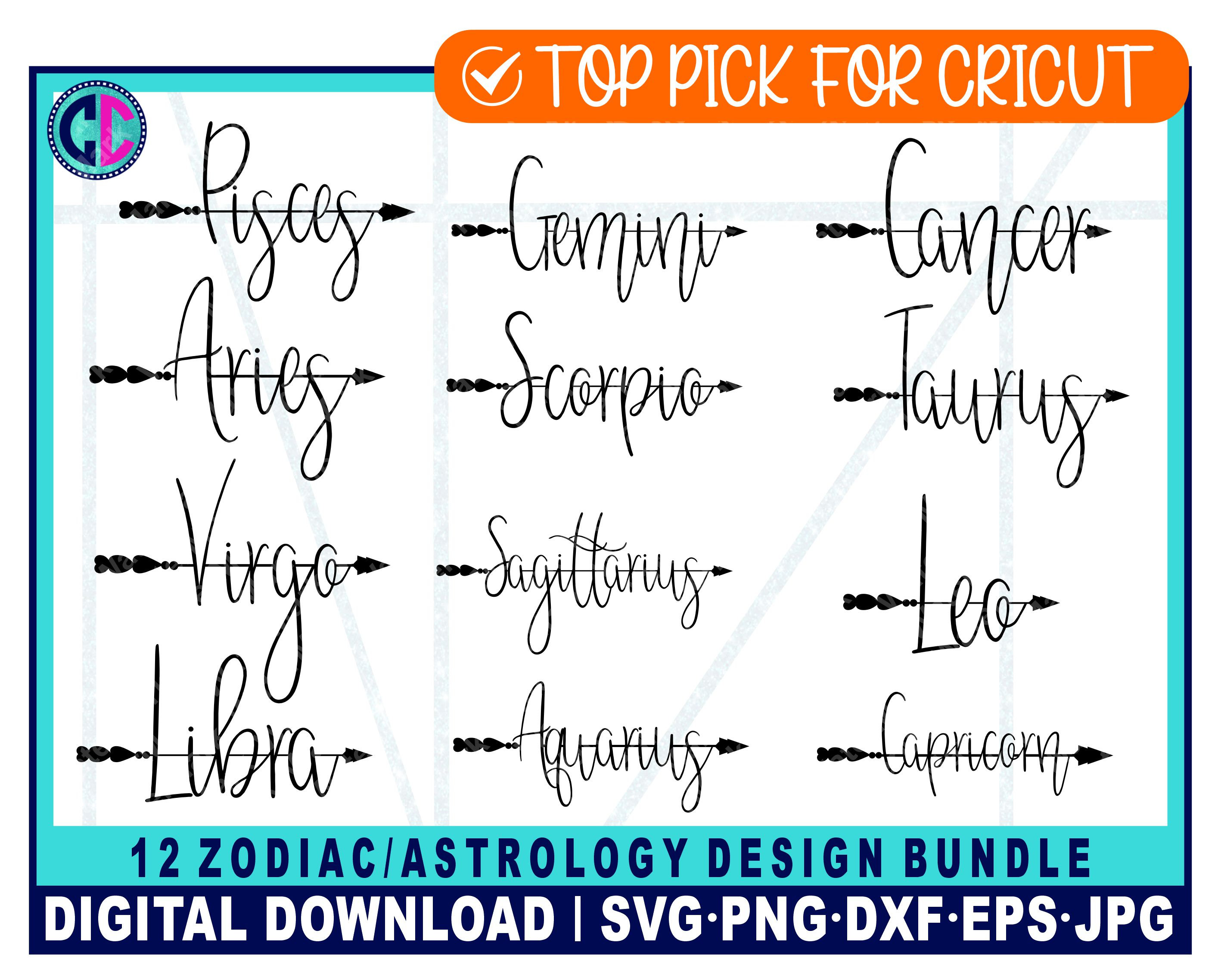 Scorpio Sign Bundle Svg Zodiac Svg Zodiac Sign Svg | Etsy