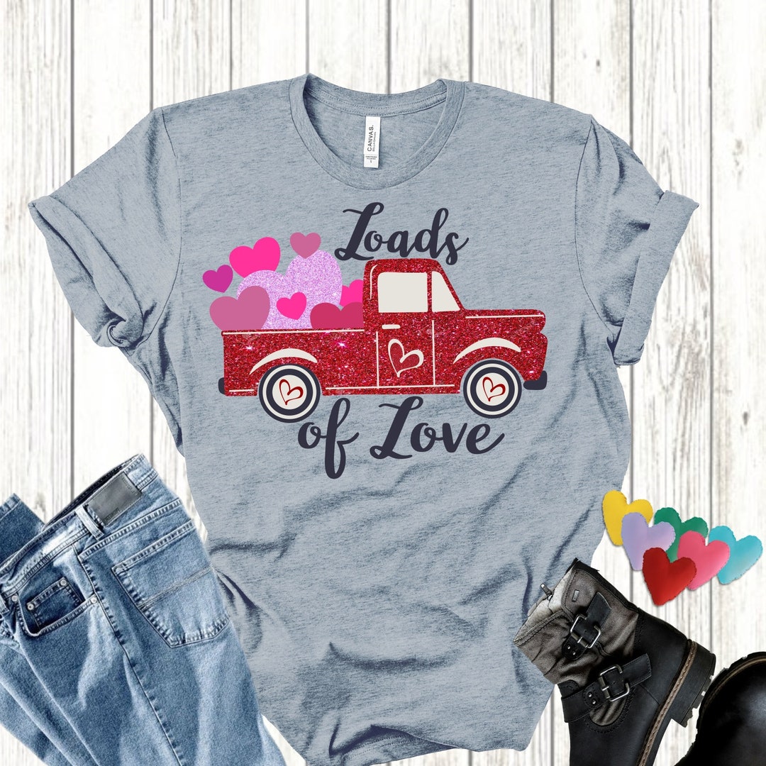 Valentine Red Truck Svg,red Vintage Truck,valentines Svg,little Red ...