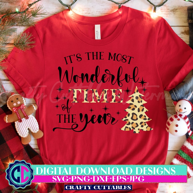 Its the Most Wonderful Time of the Year Svg Cuttable Cheetah - Etsy